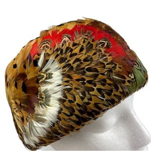 Vintage | Accessories | Stunning Colorful Pheasant Feather Womans ...